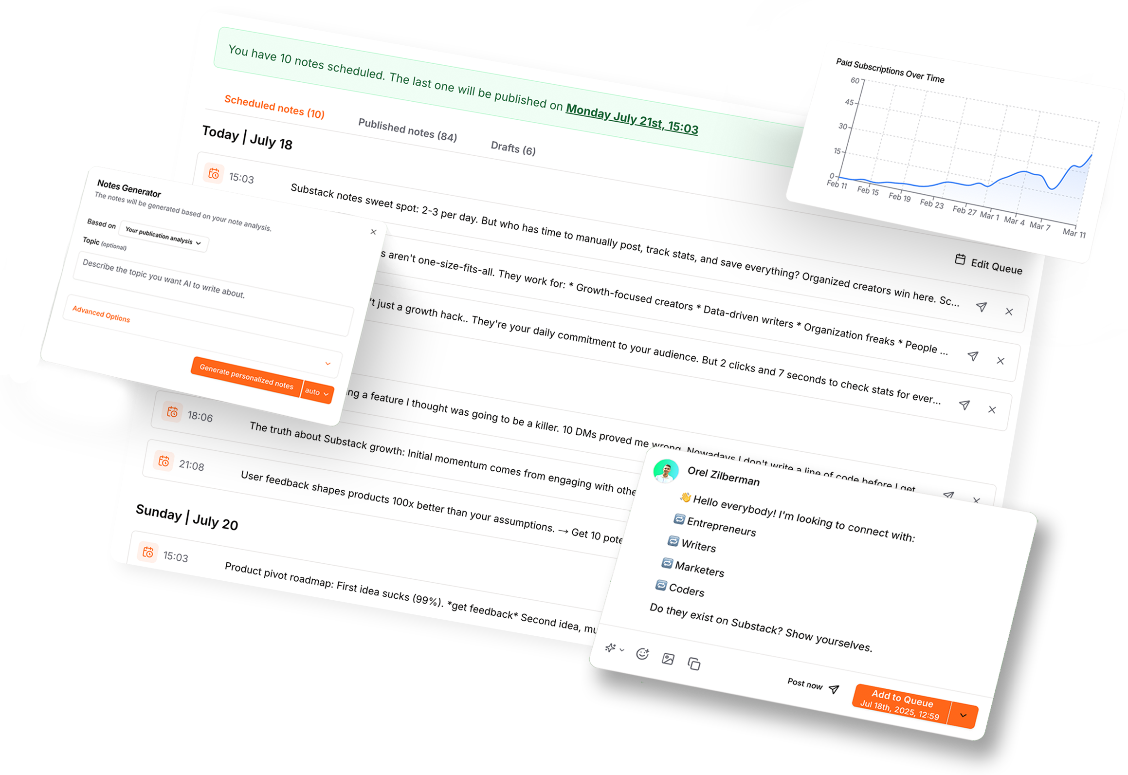 WriteStack | Schedule & Automate Substack Notes
